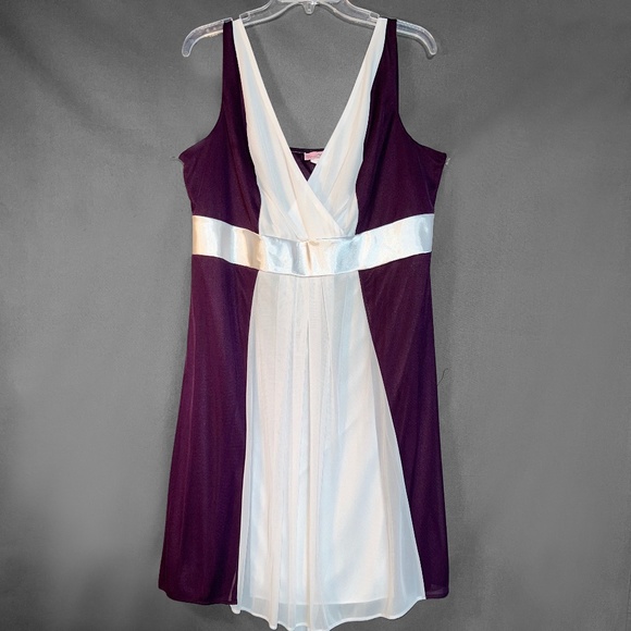 APNY II | Dresses | Plum And Ivory Sleeveless Midi Dress | Poshmark